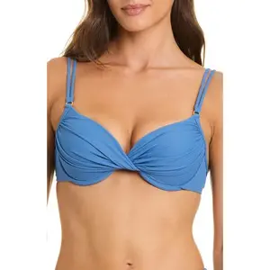 BLEU BY ROD BEATTIE Over The Shoulder Underwire Bikini Top - Drift Bleu