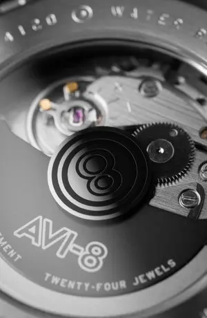 AVI-8 Flyboy Wingman Worldtime Automatic Leather Strap Watch - Blue