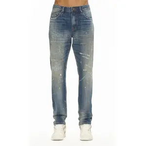 CULT OF INDIVIDUALITY Rocker Slim Straight Distressed Jeans