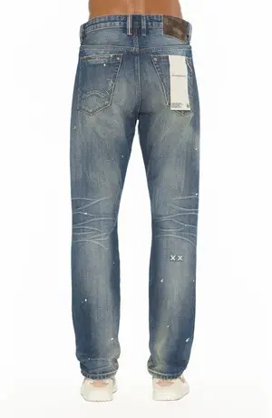 CULT OF INDIVIDUALITY Rocker Slim Straight Distressed Jeans