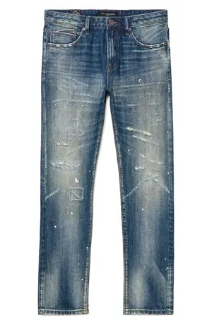 CULT OF INDIVIDUALITY Rocker Slim Straight Distressed Jeans