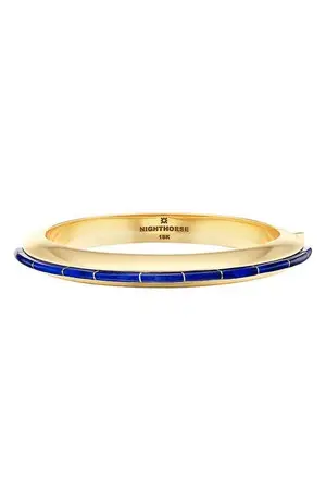 NIGHTHORSE Slimline 18k Gold Lazuli Bangle Bracelet - Lapis