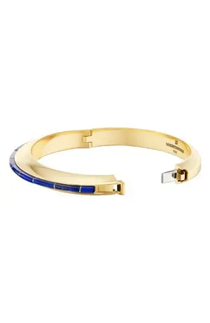 NIGHTHORSE Slimline 18k Gold Lazuli Bangle Bracelet