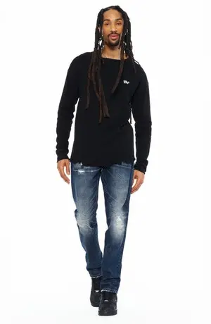 CULT OF INDIVIDUALITY Long Sleeve Cotton Thermal Top