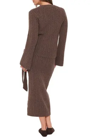 PETAL & PUP Everett Cable Knit Skirt Set