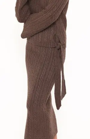 PETAL & PUP Everett Cable Knit Skirt Set