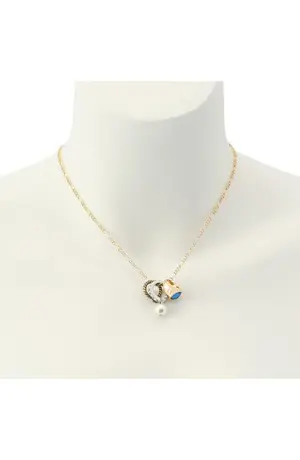 Kurt Geiger Eagle Ring Charm Pendant Necklace