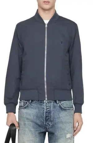 ALLSAINTS Abbot Bomber Jacket - Command Blue