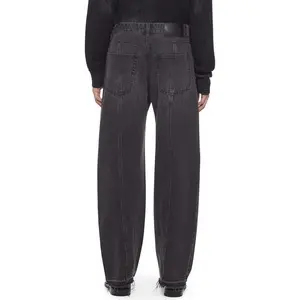 Helmut Lang Saddle Raw Hem Bootcut Jeans - Faded Black