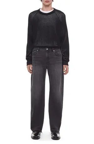 Helmut Lang Saddle Raw Hem Bootcut Jeans
