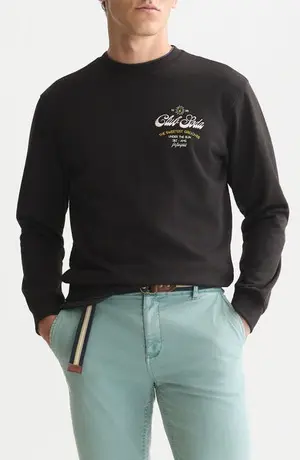 Scotch & Soda Graphic Organic Cotton Sweatshirt - Meteorite