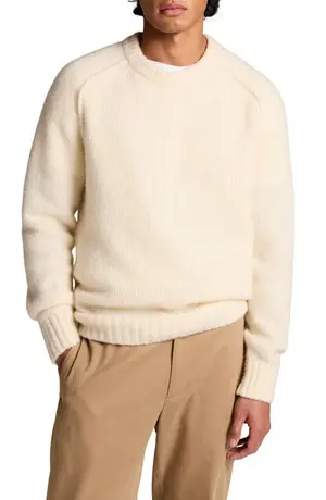 Vince Wool Blend Saddle Shoulder Sweater - Bone