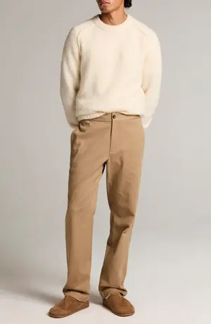 Vince Wool Blend Saddle Shoulder Sweater - Bone