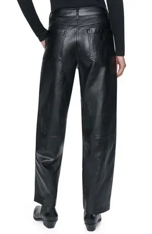 Dkny Yorkville Faux Leather Wide Leg Pants