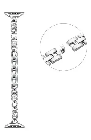 POSH TECH Jolie Rhinestone Apple Watchband - Silver