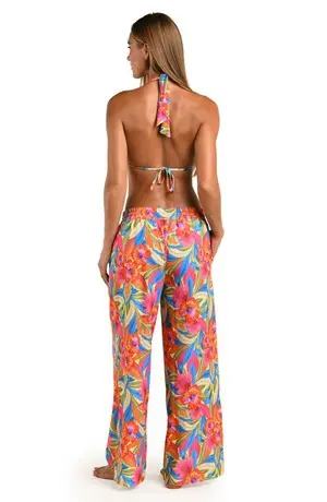 SUNSHINE 79 Tropic Tapestry Wide Leg Cover-up Jeans