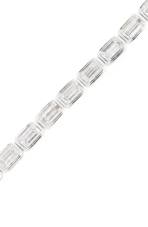 Sterling Forever Helene Emerald Cut Tennis Bracelet - Silver/clear