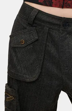 Desigual Herringbone Cargo Jogger Pants