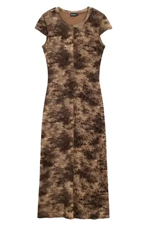 Desigual Animal-inspired Short Sleeve Dress