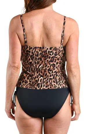 MAXINE OF HOLLYWOOD Jungle Heat Tiered Tankini Top
