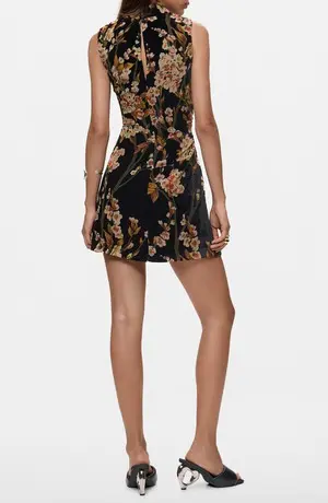 Desigual Floral Sleeveless Mock Neck Minidress