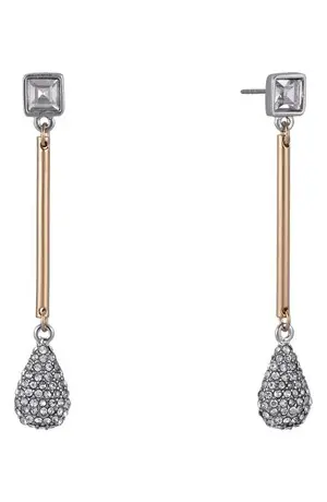 Badgley Mischka Crystal Linear Drop Earrings