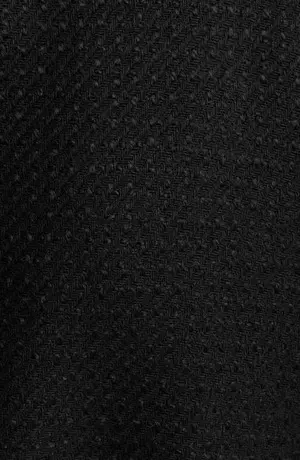 Via Spiga Belted Wool Blend Coat With Faux Suede Trim - Black