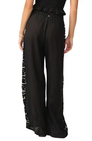 PQ SWIM Jace Lace Side Wide Leg Cover-up Pants