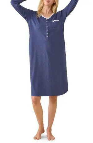 Eileen West Lace Trim Brushed Jersey Nightshirt