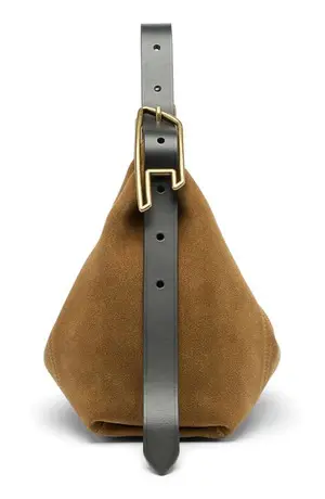 DIESEL® D-line Leather Trimmed Hobo Bag