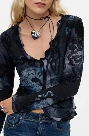 Desigual Burnout Jersey Long Sleeve T-shirt