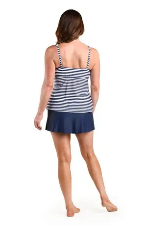 MAXINE OF HOLLYWOOD Great Escape Stripe Tankini Top