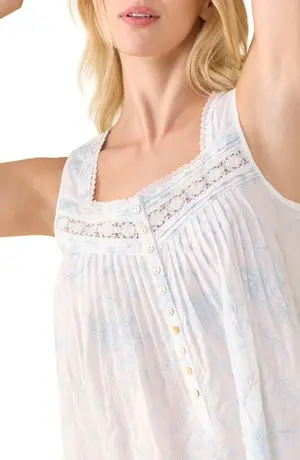 Eileen West Venise Lace Cotton Nightgown