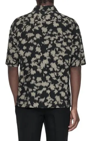 ALLSAINTS Leo Patterned Short Sleeve Camp Shirt