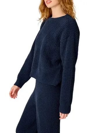 PJ Salvage Chenille Waffle Lounge Set - Deep Navy