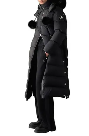 Moose Knuckles Everest Faux Fur Trim 800 Fill Power Down Puffer Coat
