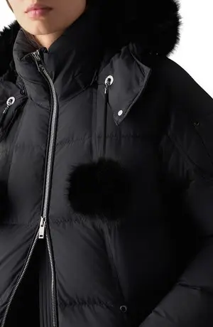 Moose Knuckles Everest Faux Fur Trim 800 Fill Power Down Puffer Coat