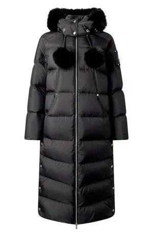 Moose Knuckles Everest Faux Fur Trim 800 Fill Power Down Puffer Coat
