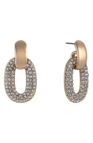 Badgley Mischka Crystal Oval Drop Earrings