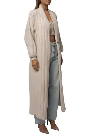 JLUXLABEL Oversize Ribbed Cardigan