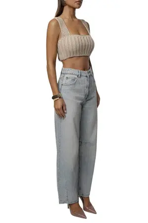 JLUXLABEL Soft Form Knit Bralette - Stone