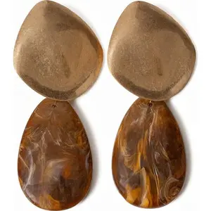 JLUXLABEL Aris Molten Drop Earrings - Brown