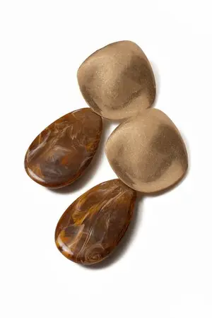 JLUXLABEL Aris Molten Drop Earrings - Brown