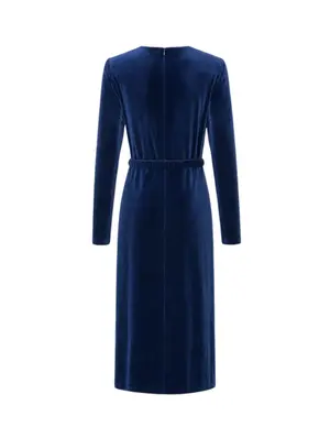 CARTOLINA Ulla Velvet Midi Dress - Navy