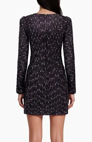 IVONNE Boat Neck Sparkle Knit Bodycon Dress