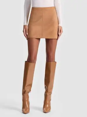 Alice + Olivia Pearl Pointelle Tie Back Halter Praline