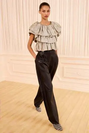 Ulla Johnson Cecile Ruffle Top - Argent