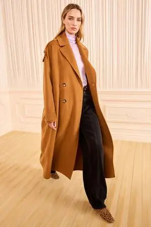 Ulla Johnson Solane Belted Trench Coat - Sandstone