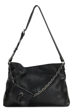 PATRICIA NASH Liora Slouchy Leather Hobo - Black