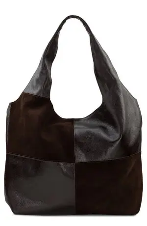 PATRICIA NASH Tove Leather & Suede Tote - Chocolate